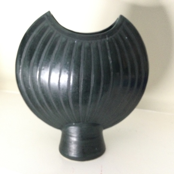Judy Weeden | Art | Judy Weeden Studio Pottery Vase Modern Dark Green ...